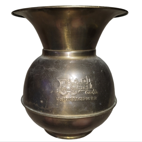 Union Pacific | Accents | Antique Union Pacific Railroad Brass Spittoon ...